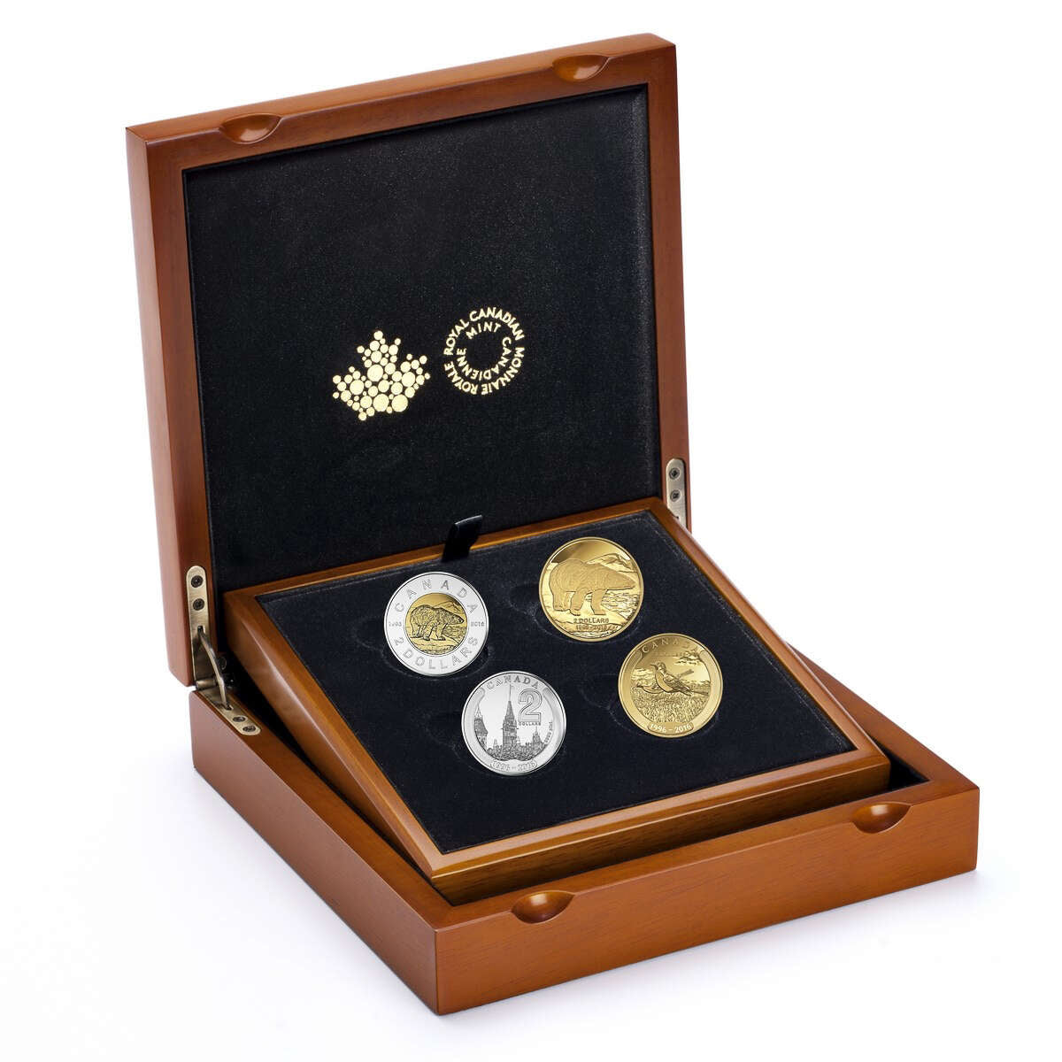 2016 $2 20 Years in the Minting - 4-Coin Pure Gold and Platinum Set