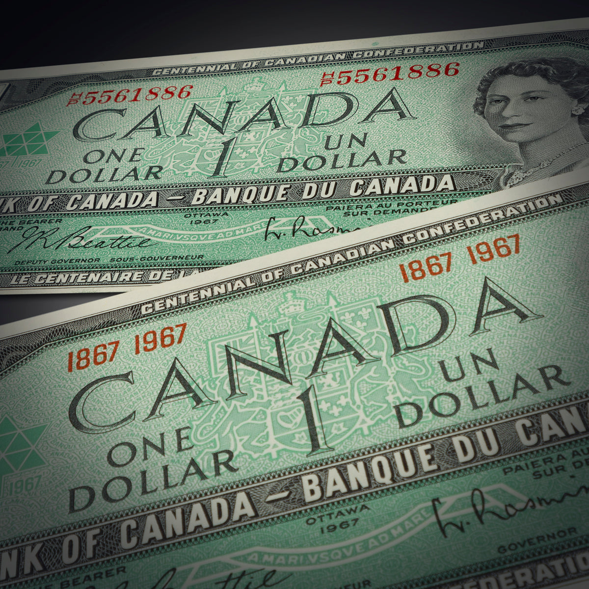 Paper Money Basics - Canadian Centennial Series $1 Notes
