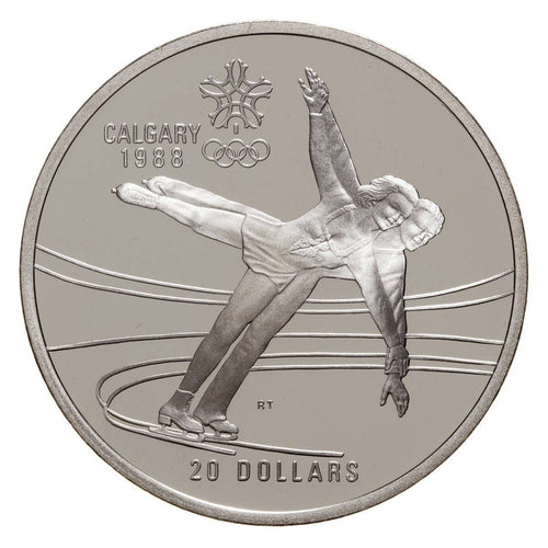 1985-1988 $20 Calgary Olympic Winter Games - Sterling Silver Set