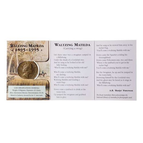 Australia 1995 1 Dollar Coin - A.B. Banjo Paterson - Waltzing Matilda