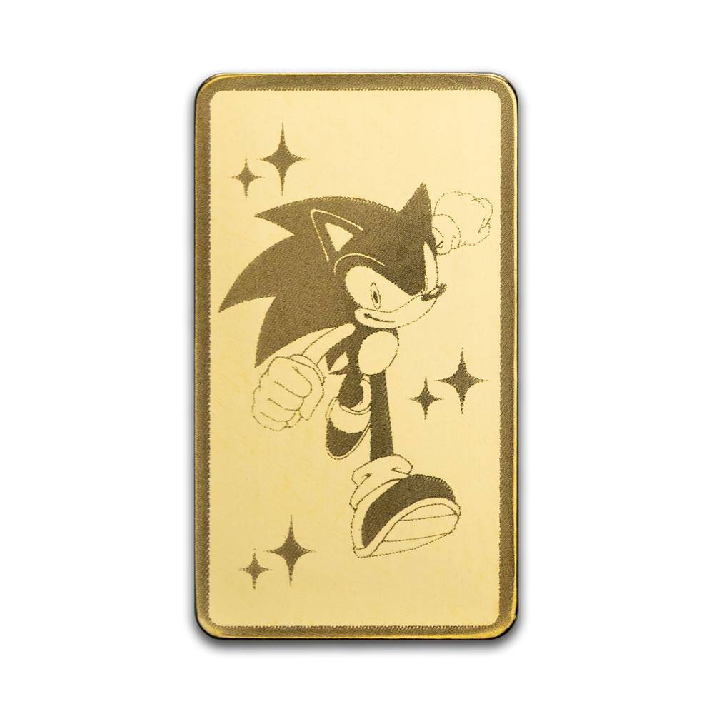 Sonic the Hedgehog 35th Anniversary 0.5g Pure Gold Bar