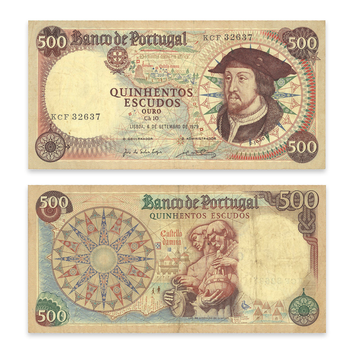 Portugal 500 Escudos 1979 P# 170b VF-20