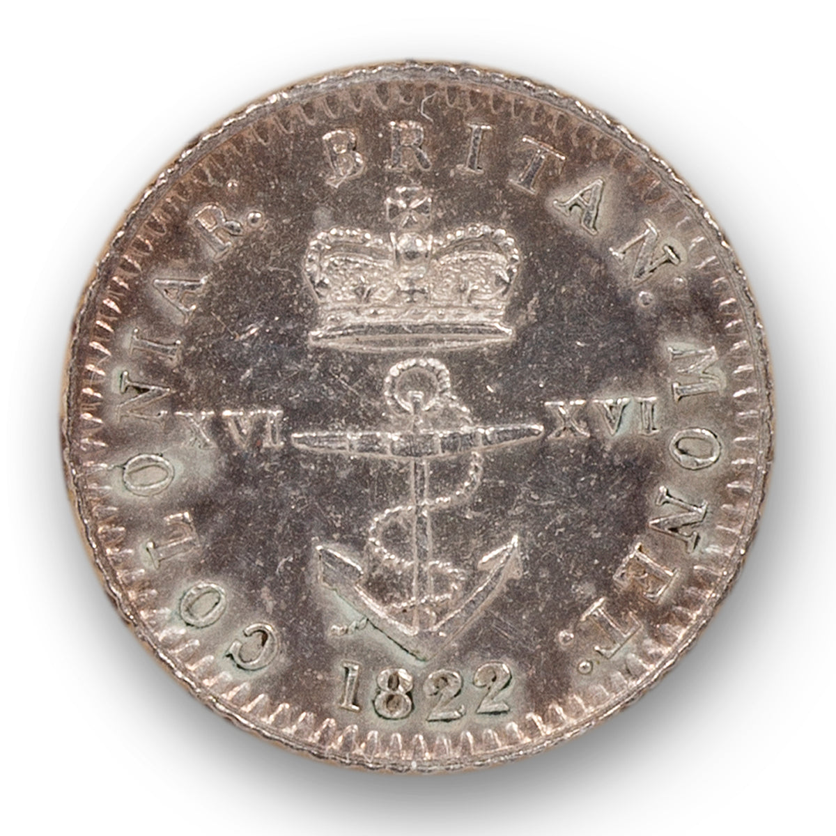 1822 1/16 dollar NC-1D2; Breton 860 ICCS AU-50