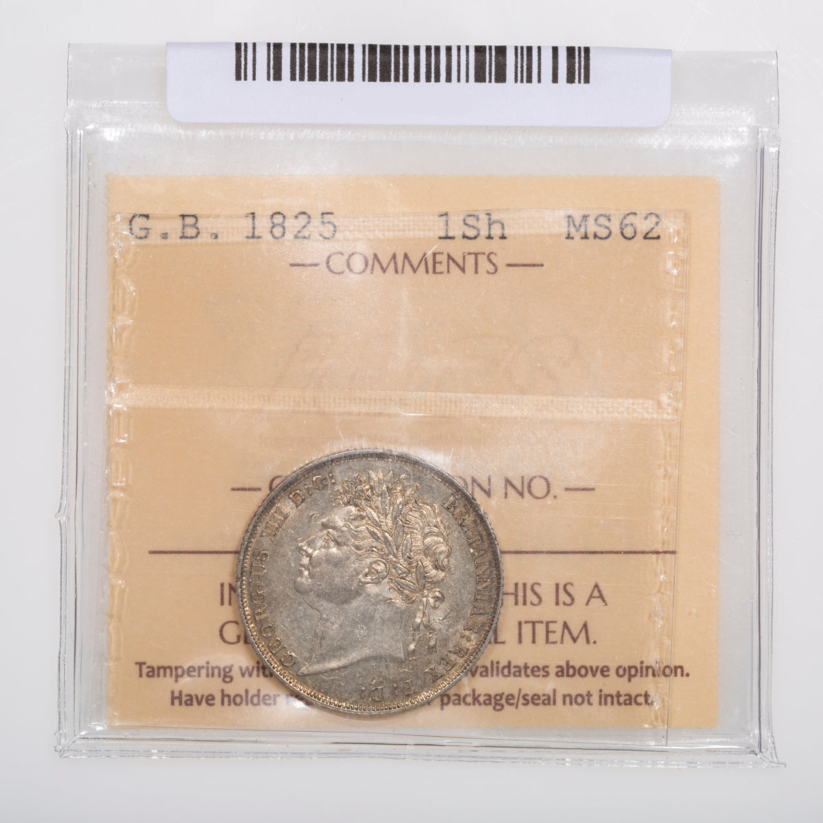 Laureate Head Great Britain 1825 George IV Silver Shilling