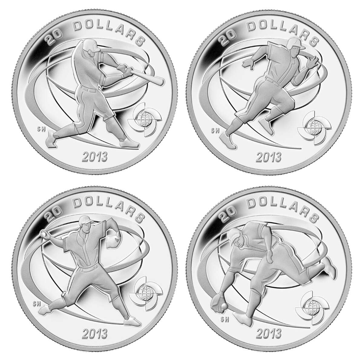 2013 $20 Celebrate Baseball - Pure Silver 4-Coin Set
