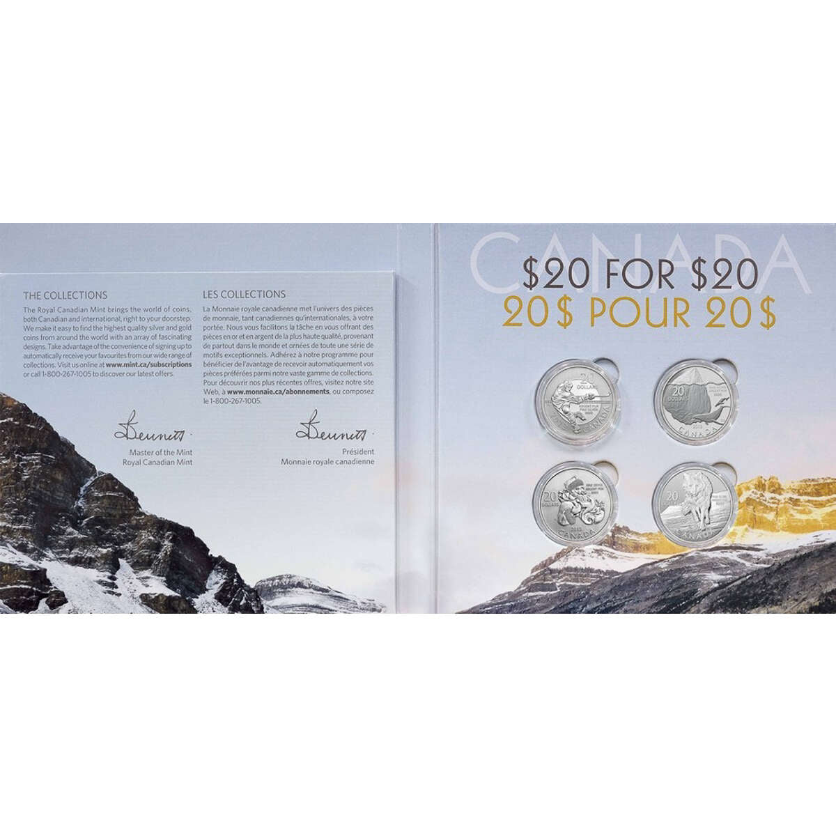 2013 Silver $20 for $20 coin collection