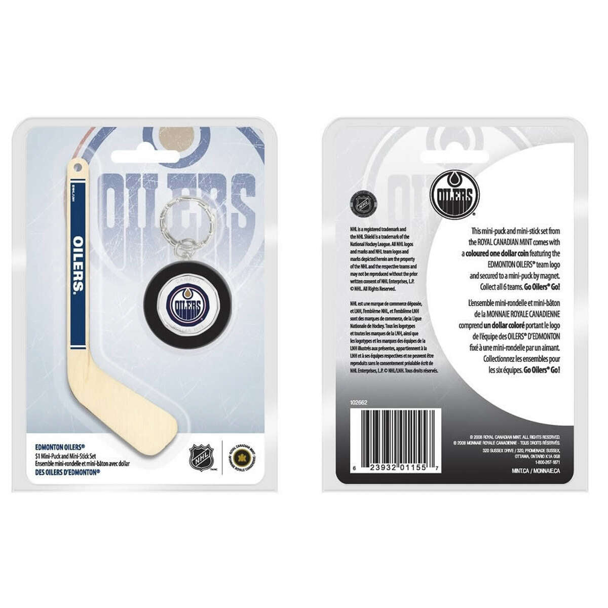 2008 $1 Edmonton Oilers - Coin, Keychain and Mini-Stick Set