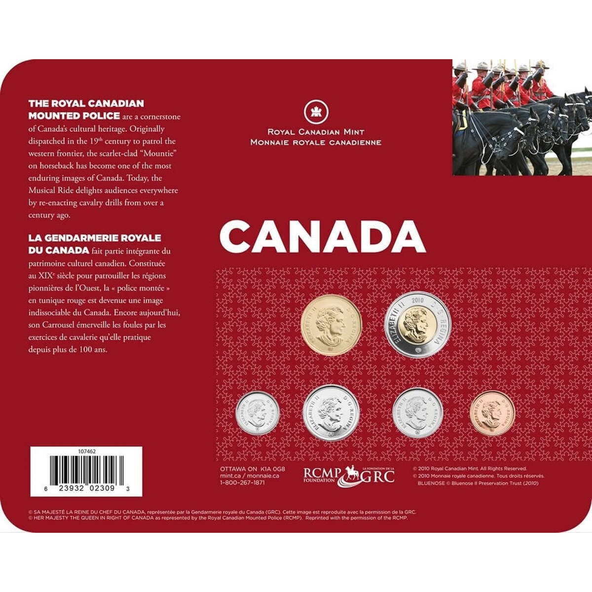 2010 Circulation Coin Collector Card - RCMP