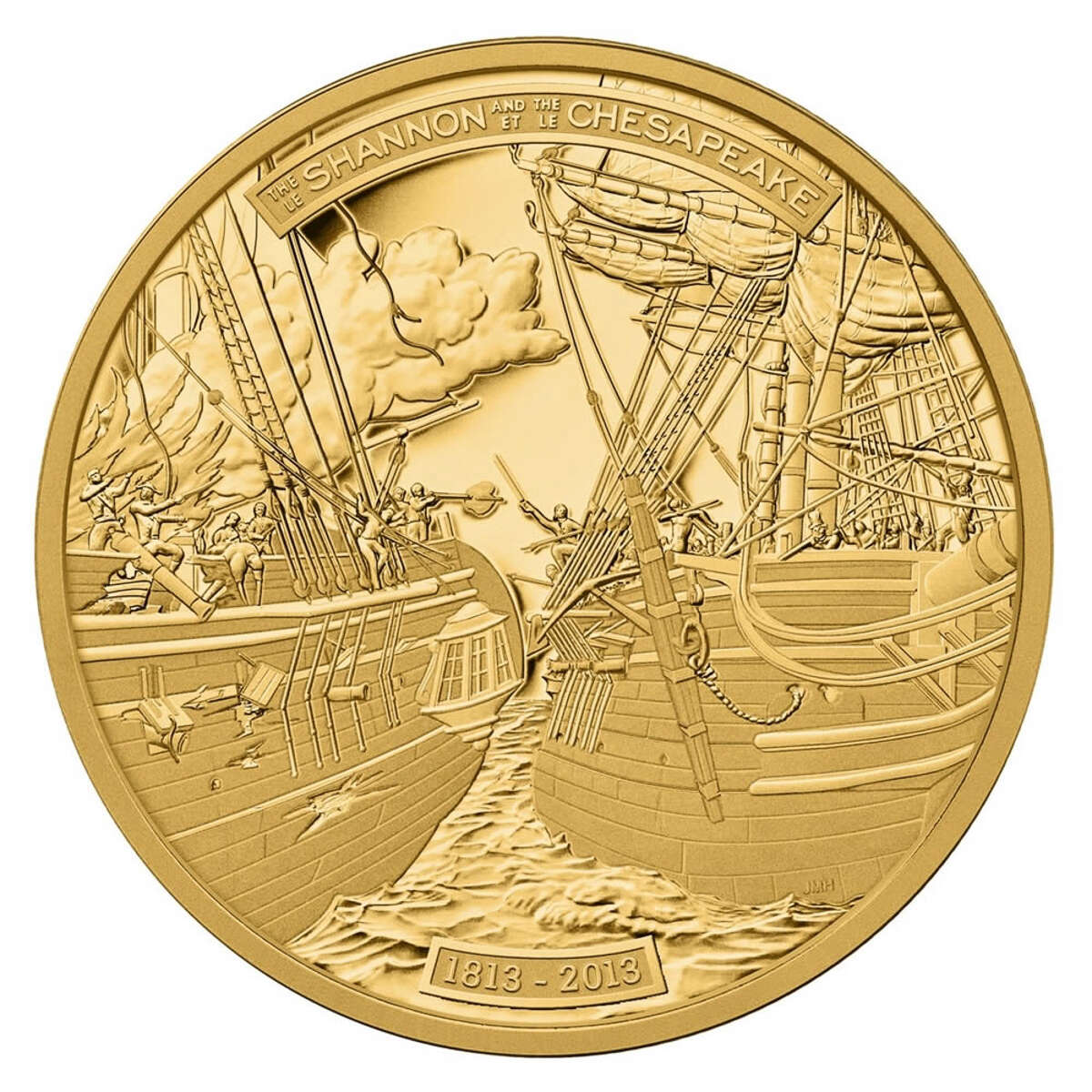 2013 $500 HMS Shannon & USS Chesapeake - Pure Gold Coin