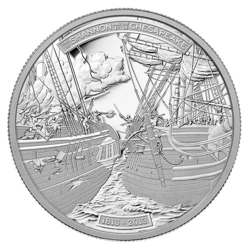 2013 $300 HMS Shannon & USS Chesapeake - Pure Platinum Coin
