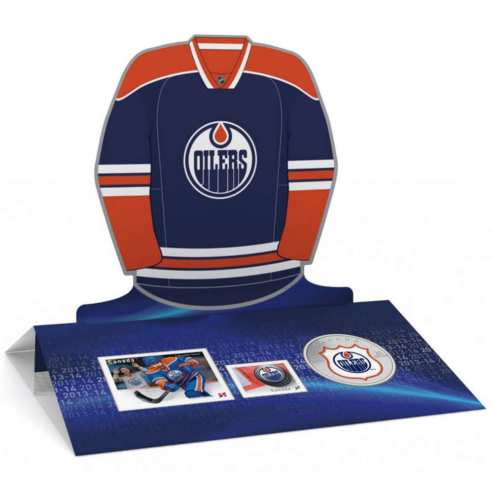 2014 25c Edmonton Oilers - NHL Coin and Stamp Gift Set