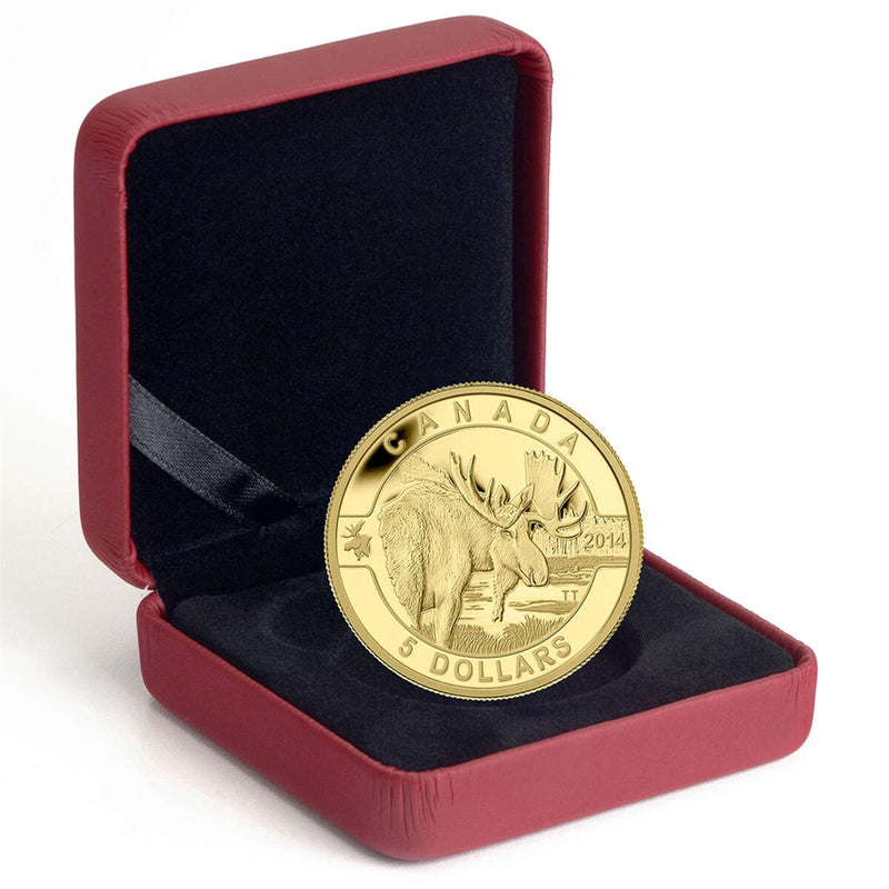 2014 $5 O Canada: Moose - Pure Gold Coin