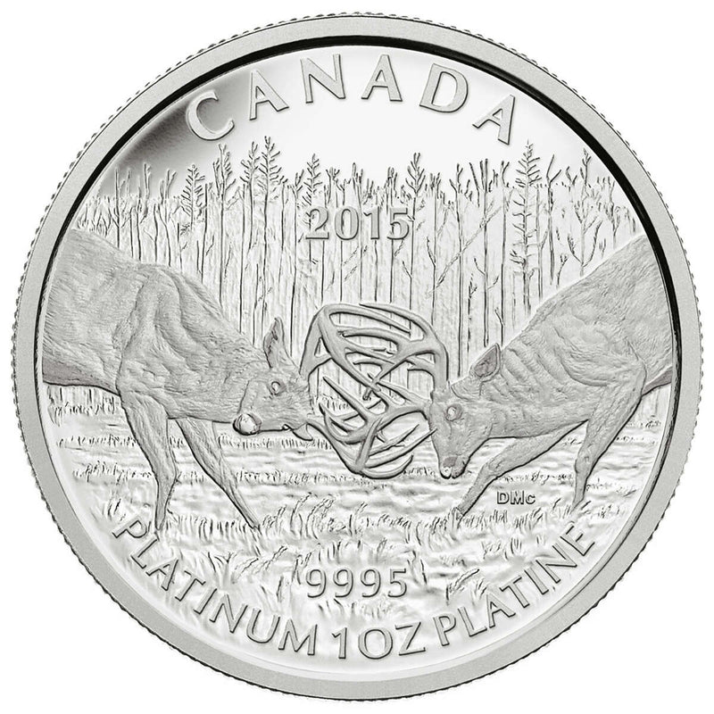 2015 $300 The White-tailed Deer: The Battle - Pure Platinum Coin