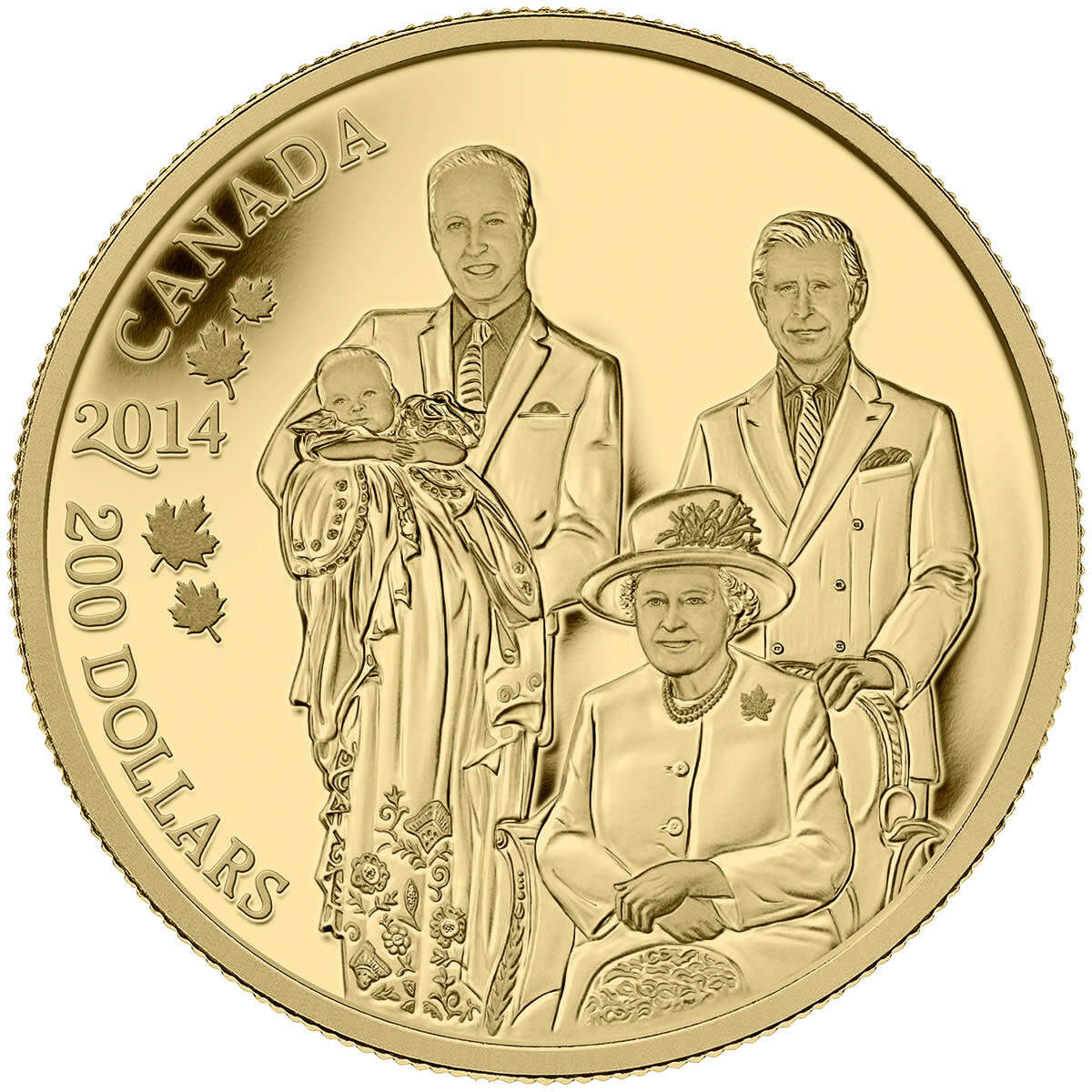 2014 $200 Royal Generations - Pure Gold Coin