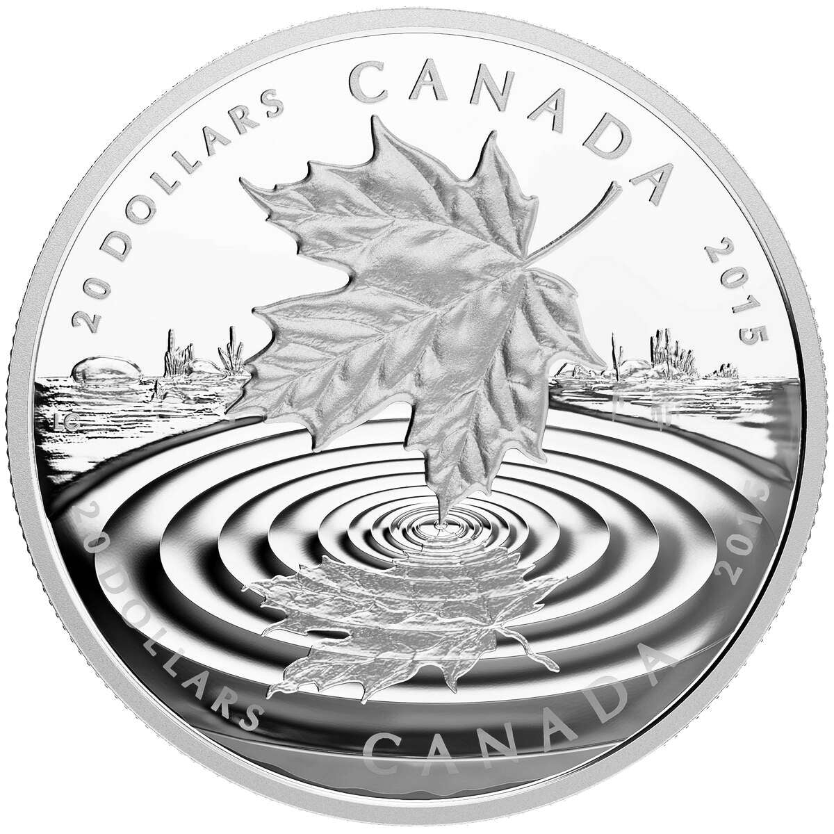 2015 $20 Maple Leaf Reflection - Pure Silver Coin