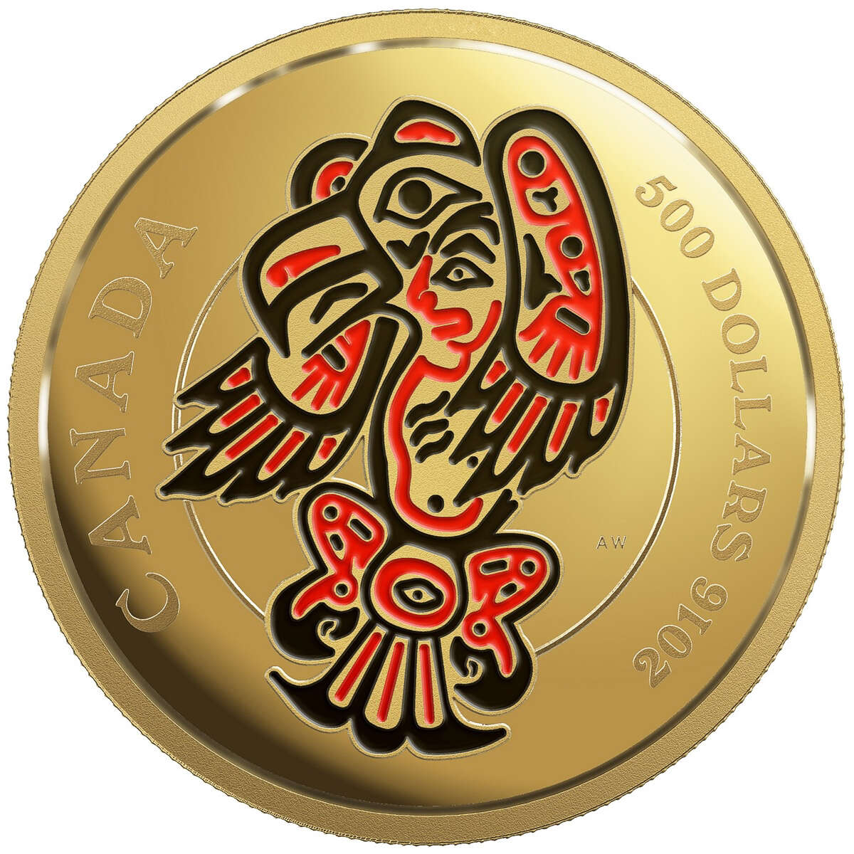 2016 $500 Mythical Realms of The Haida: The Eagle - Pure Gold Coin