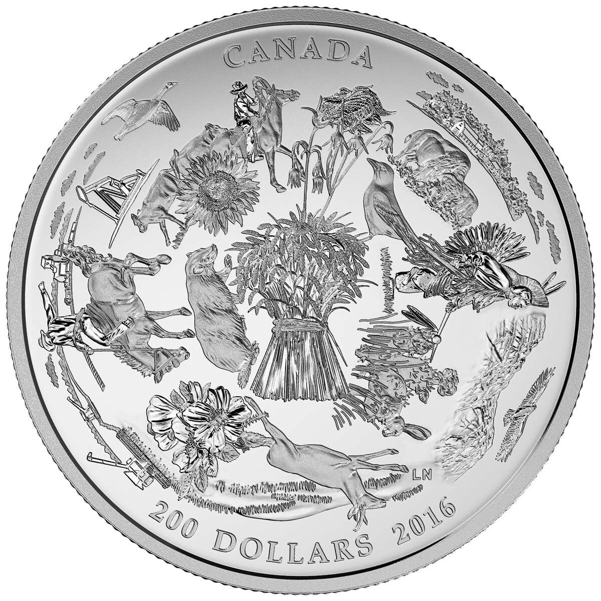 2016 $200 for $200 Vast Prairies - Pure Silver Coin