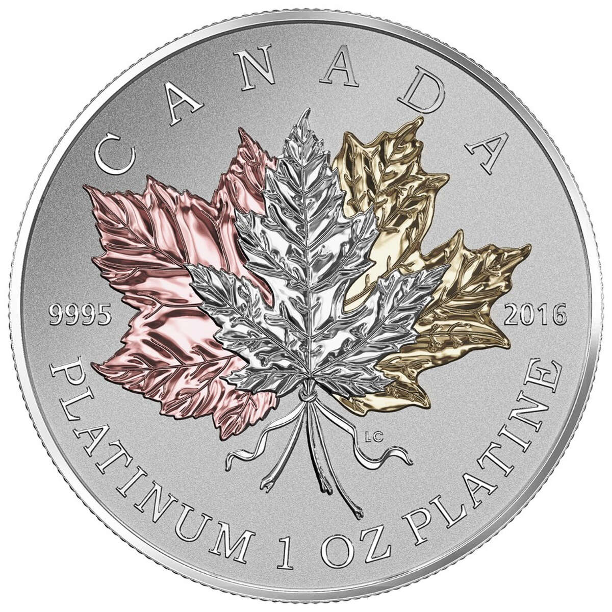 2016 $300 Maple Leaf Forever - Pure Platinum Coin
