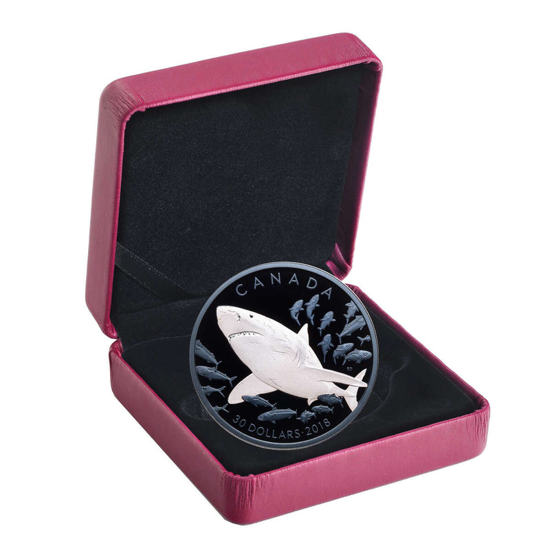 2018 $30 The Great White Shark - Pure Silver Coin