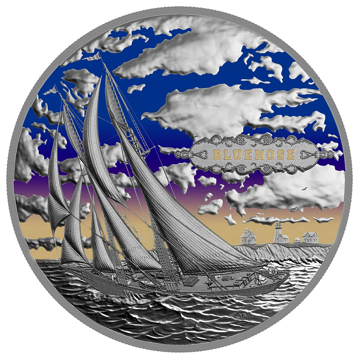 2018 $500 Bluenose - Pure Silver Coin