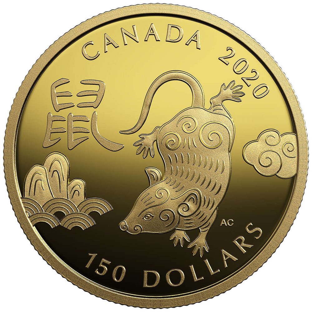 2020 $150 Year of Rat - 18-Karat Gold Coin