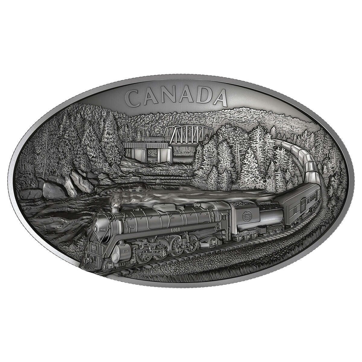 2019 $250 100th Anniversary of CN Rail - Pure Silver Kilo Coin