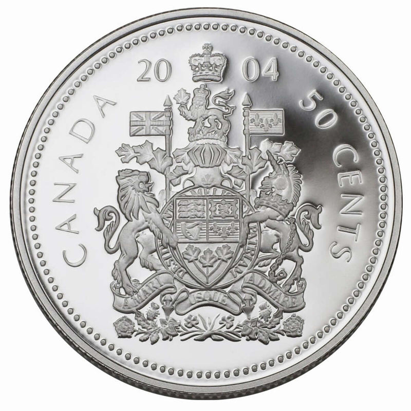 2004 50c Coat of Arms of Canada - Sterling Silver 4-Coin Set