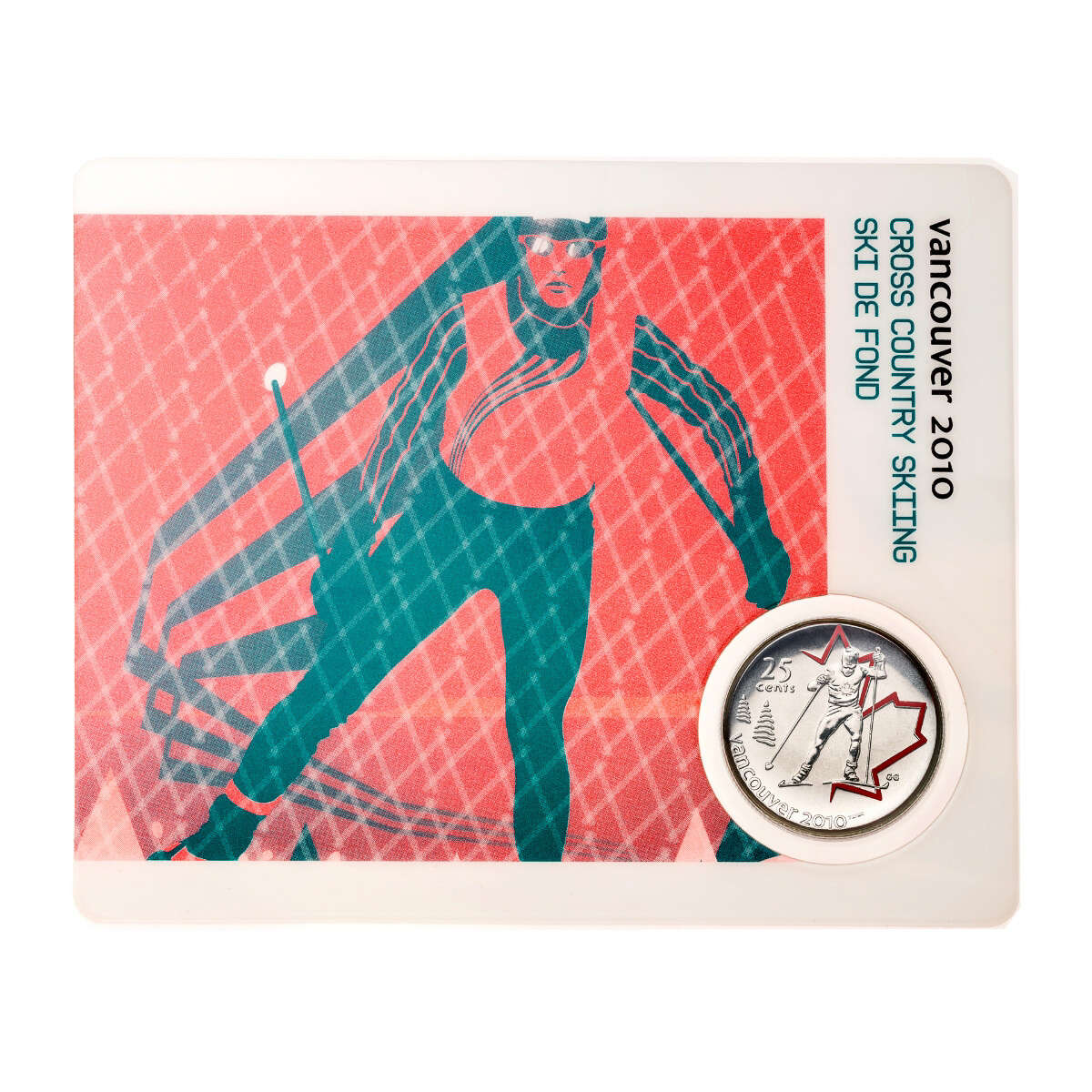 2009 25c Vancouver 2010 Cross Country Skiing - Olympic Sports Card